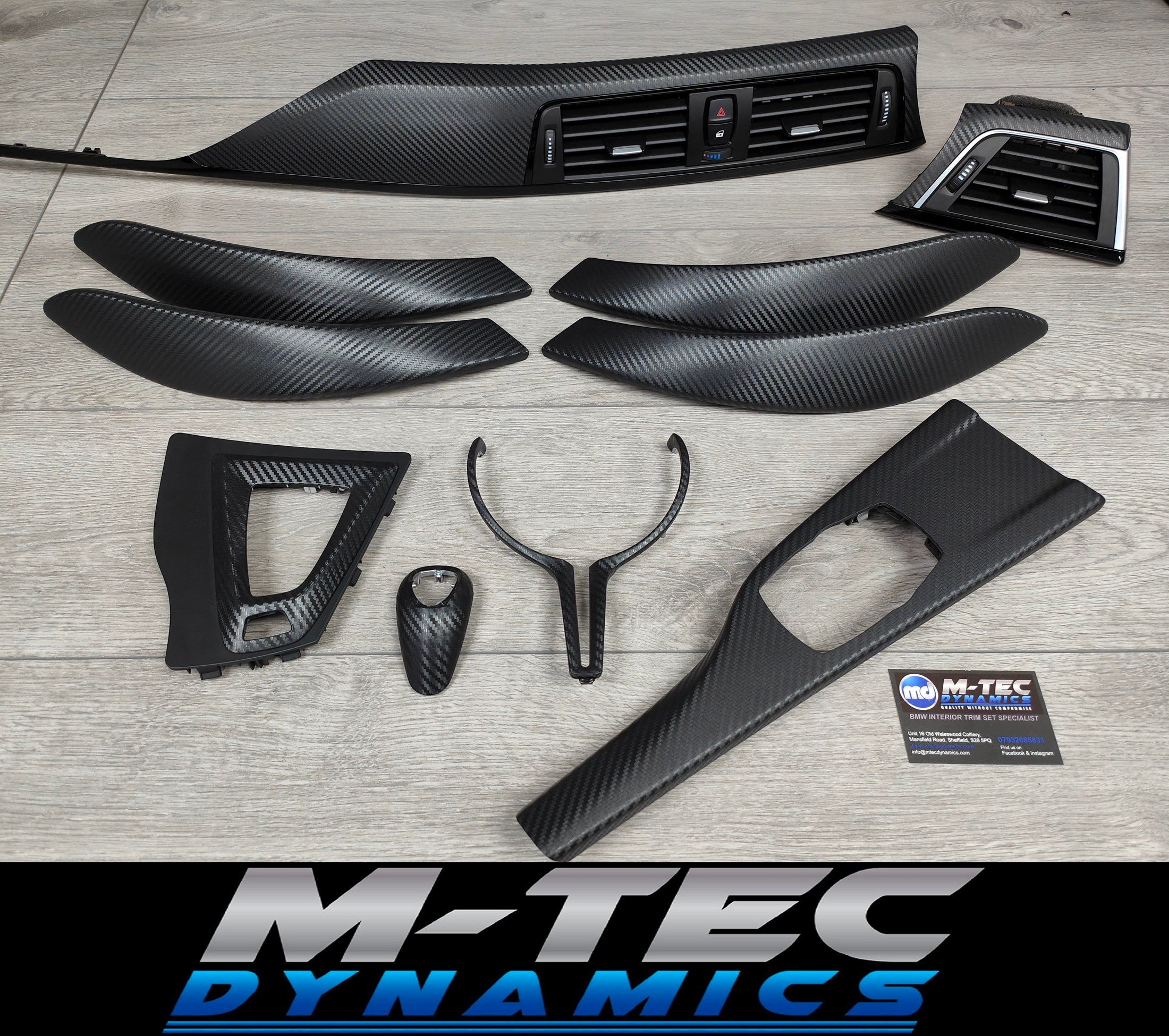BMW F80 M3 DCT COUPE COMPLETE INTERIOR TRIM SET - 3D CARBON GEAR SHIFT ...