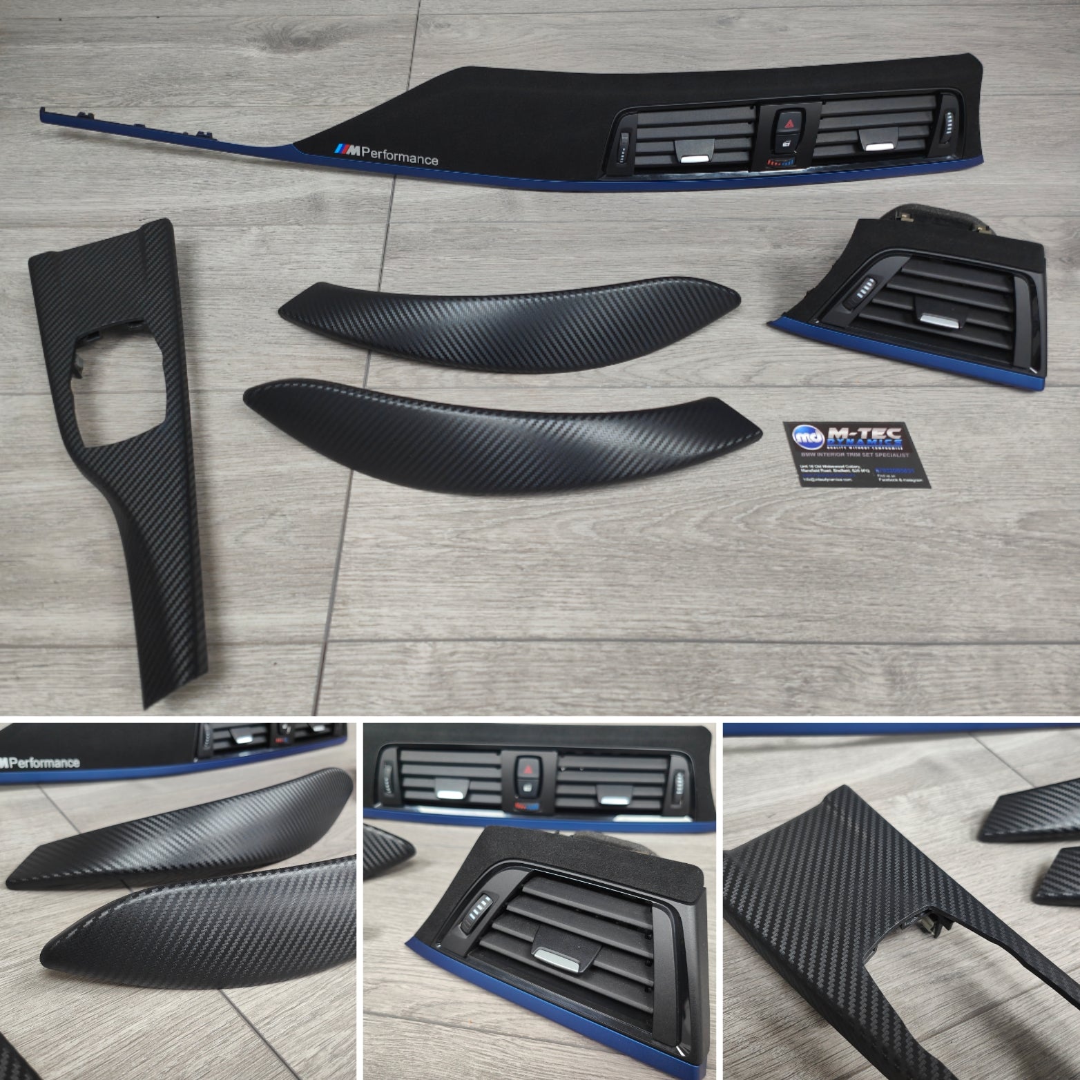 BMW F32 / F82 M4 CUSTOM INTERIOR TRIM SET - 3D CARBON / ALCANTARA STYL ...