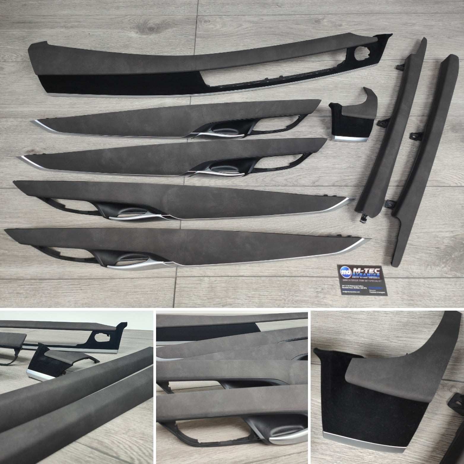 BMW X5 F15 INTERIOR TRIM SET - CUSTOM ALCANTARA STYLE VINYL & FABRIC C ...