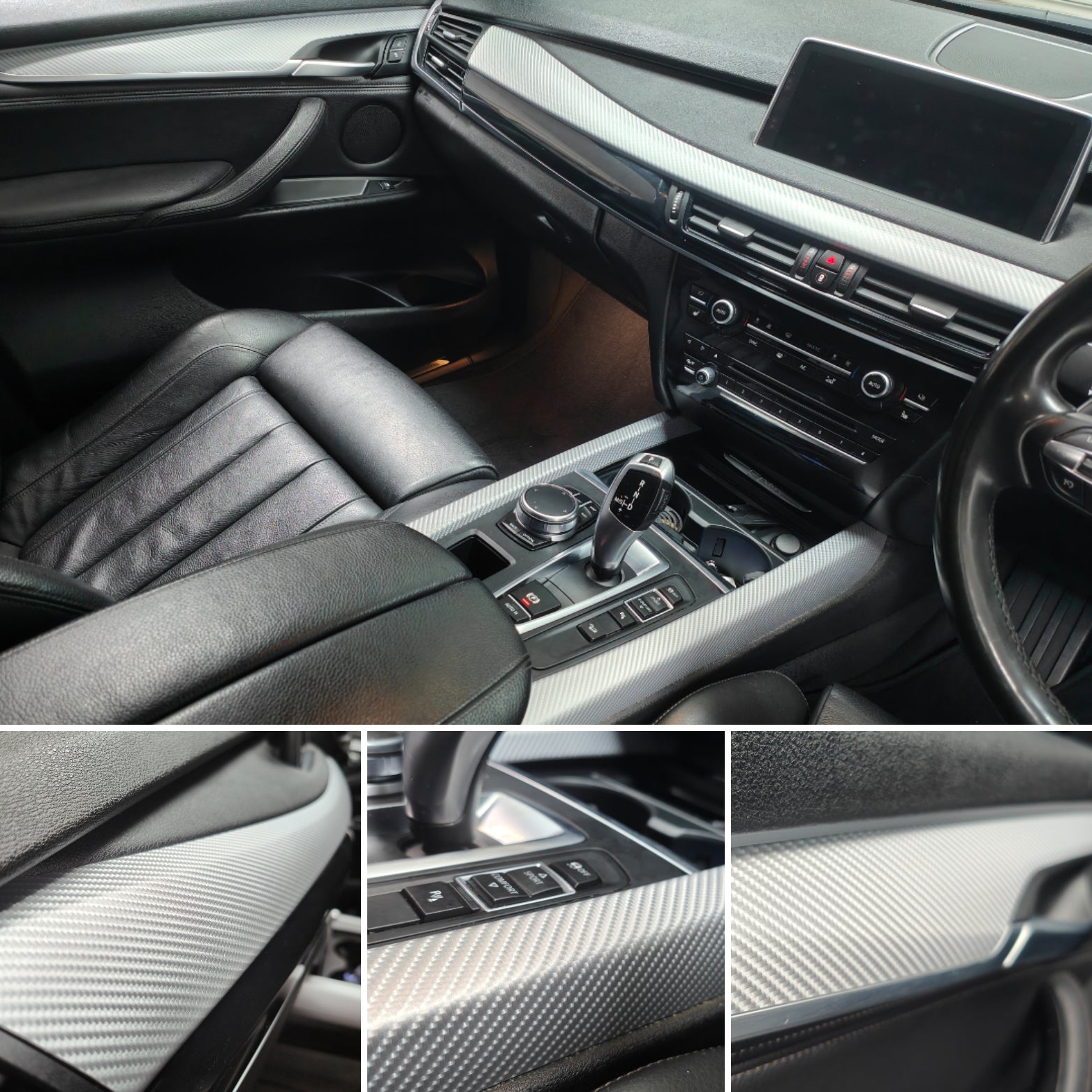 BMW X5 F15 INTERIOR TRIM SET WRAPPING SERVICE - 4D SILVER CARBON – M ...
