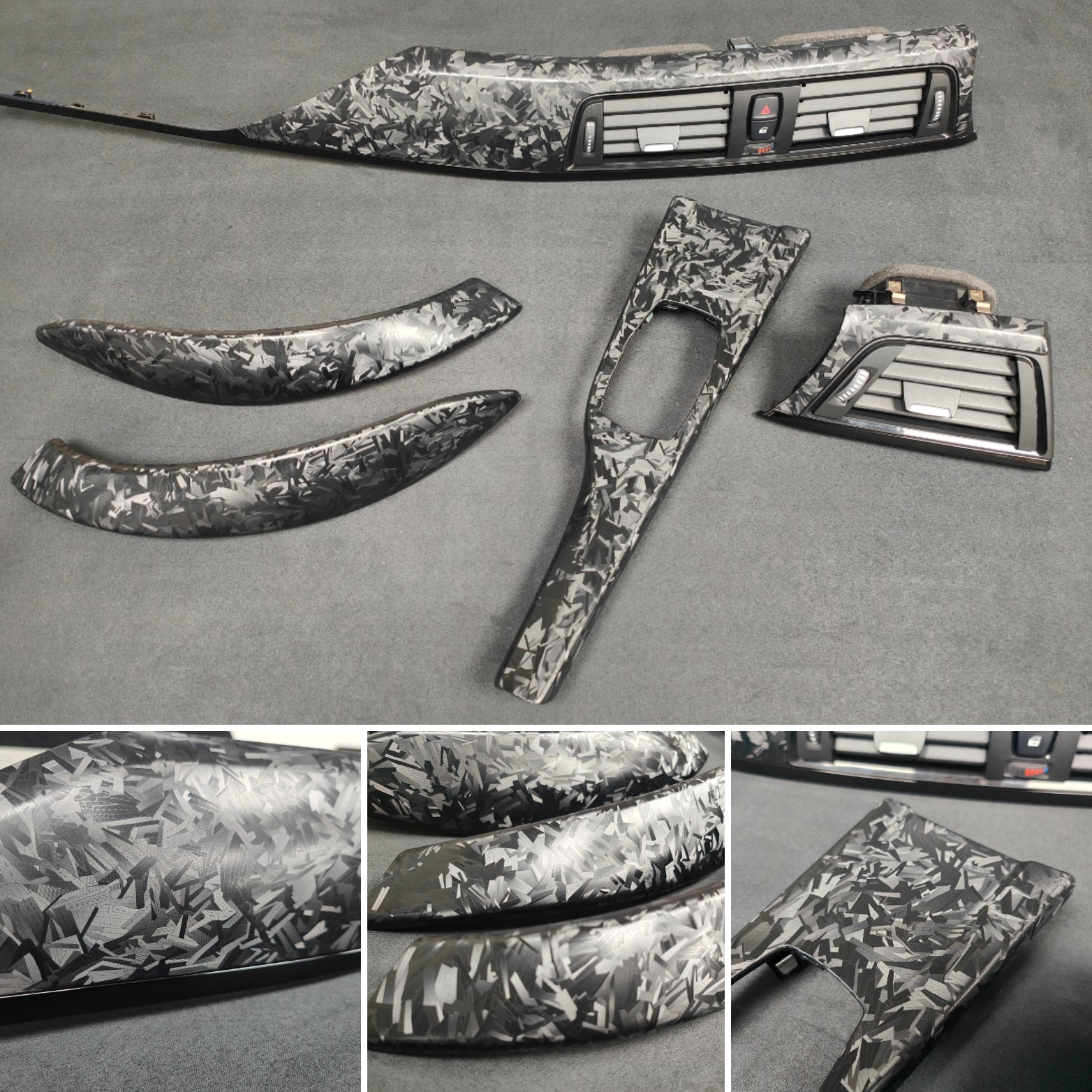 BMW F32 COUPE INTERIOR TRIM SET - FORGED CARBON / GLOSS BLACK ACCENT ...