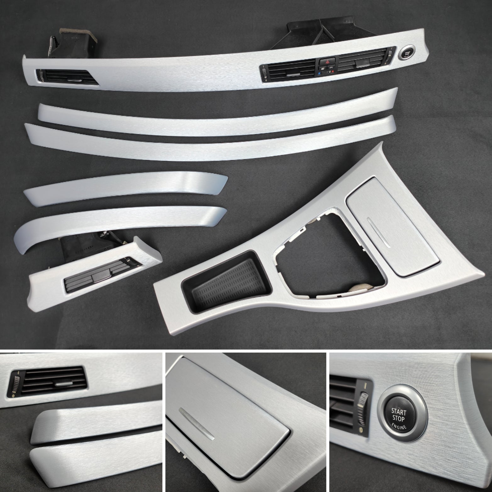 BMW E90 / E91 SILVER BRUSHED ALUMINIUM INTERIOR TRIM SET – M-Tec Dynamics