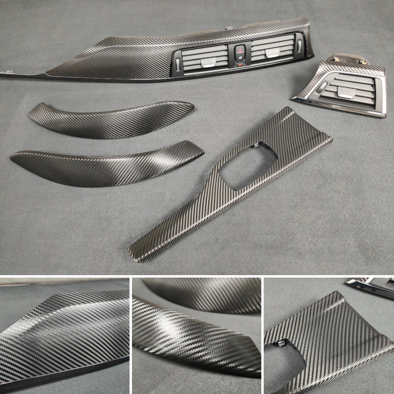 BMW F32 F82 4-SERIES COUPE INTERIOR TRIM SET - DEEP TEXTURED GLOSSY CA ...