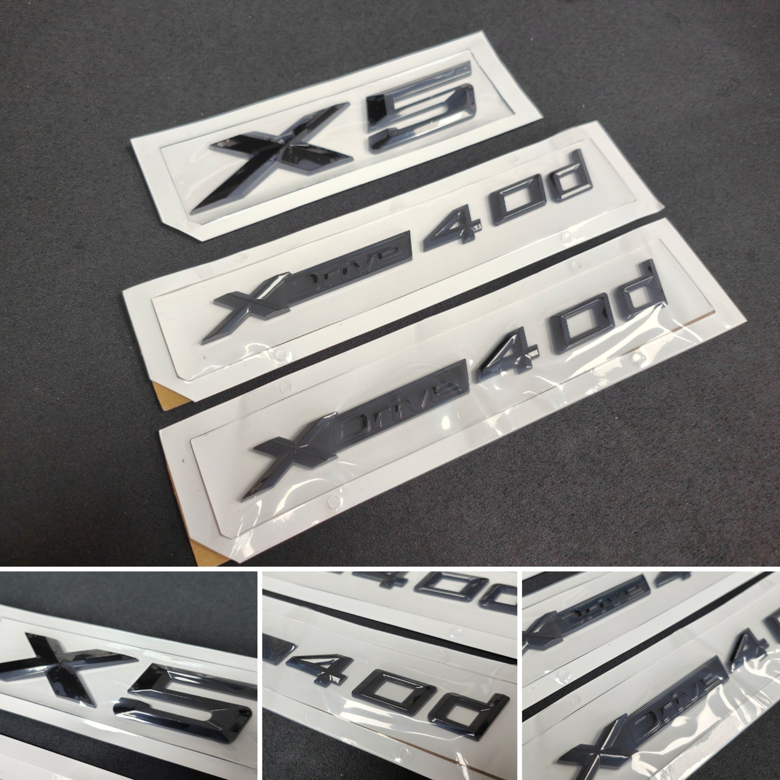 BMW F15 X5 GLOSS BLACK 4.0d XDRIVE BADGES (WING FENDER & TAILGATE) – M ...