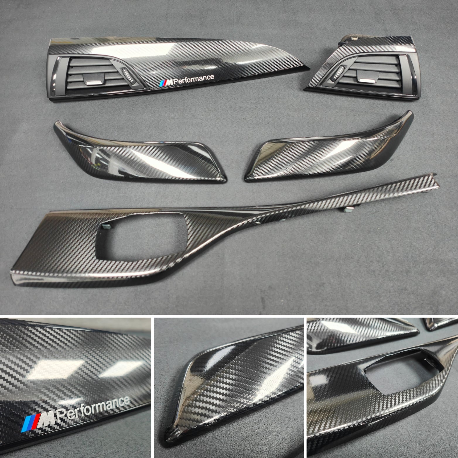 BMW F21 / F22 INTERIOR TRIM SET - BLACK ULTRA GLOSS CARBON / BLACK ACC ...