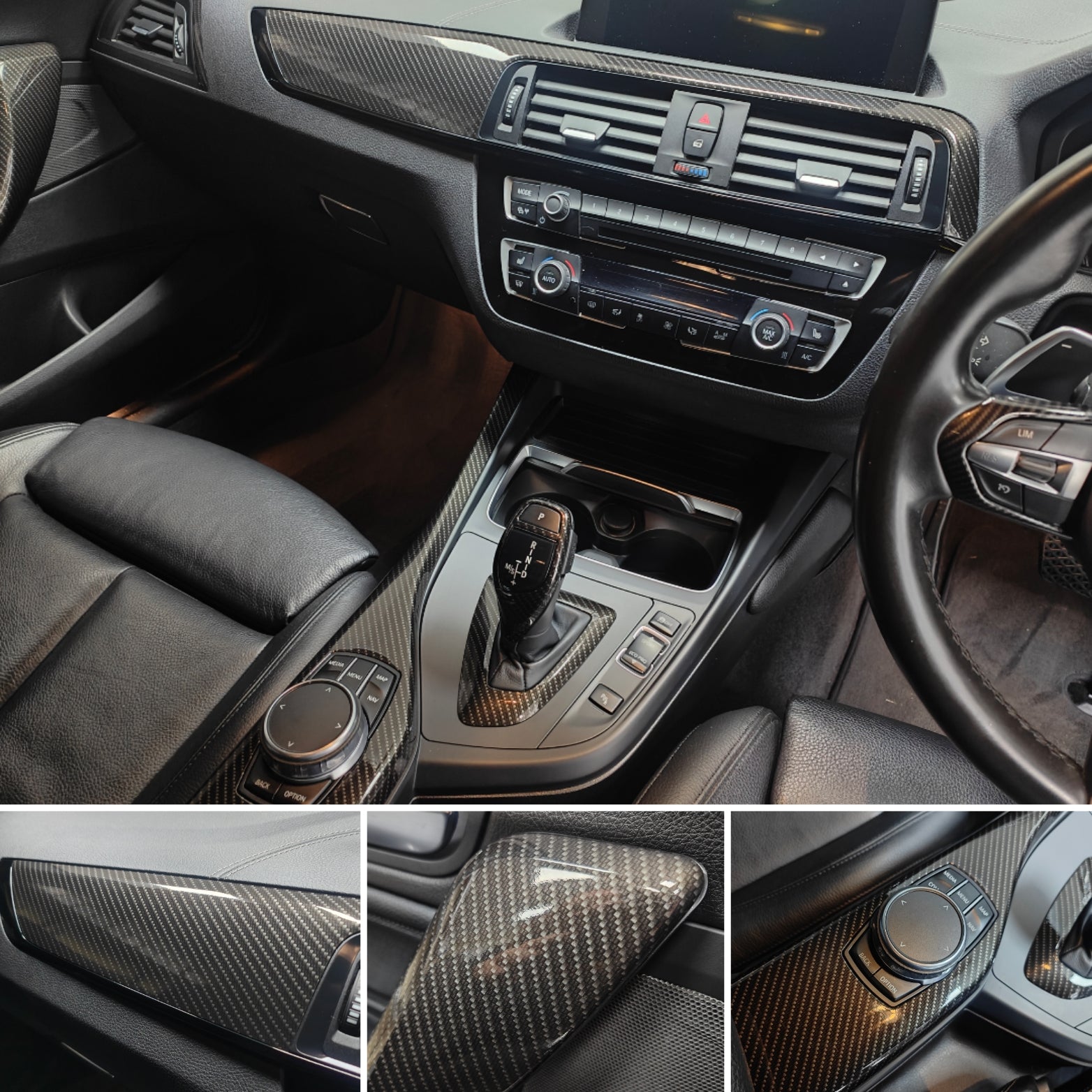BMW F20 F21 F22 F23 LCI-2 INTERIOR TRIM SET - HIGH GLOSS CARBON - WRAP ...