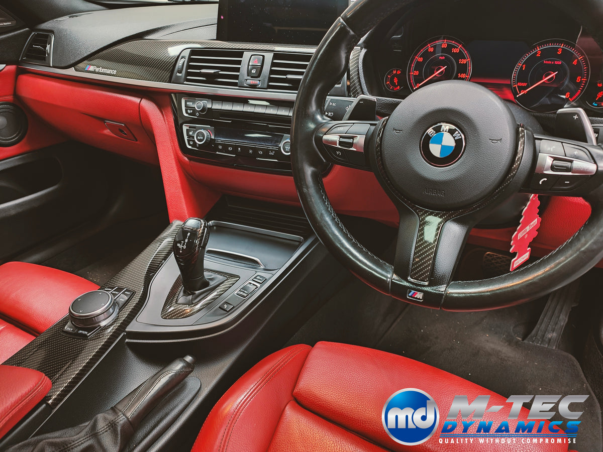 WRAPPING SERVICE - BMW F3X INTERIOR TRIM SET - HIGH GLOSS CARBON (MTD ...