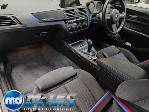 BMW F20 LCI-2 CUSTOM INTERIOR TRIM SET - 4D CARBON / BLUE ACCENT – M ...