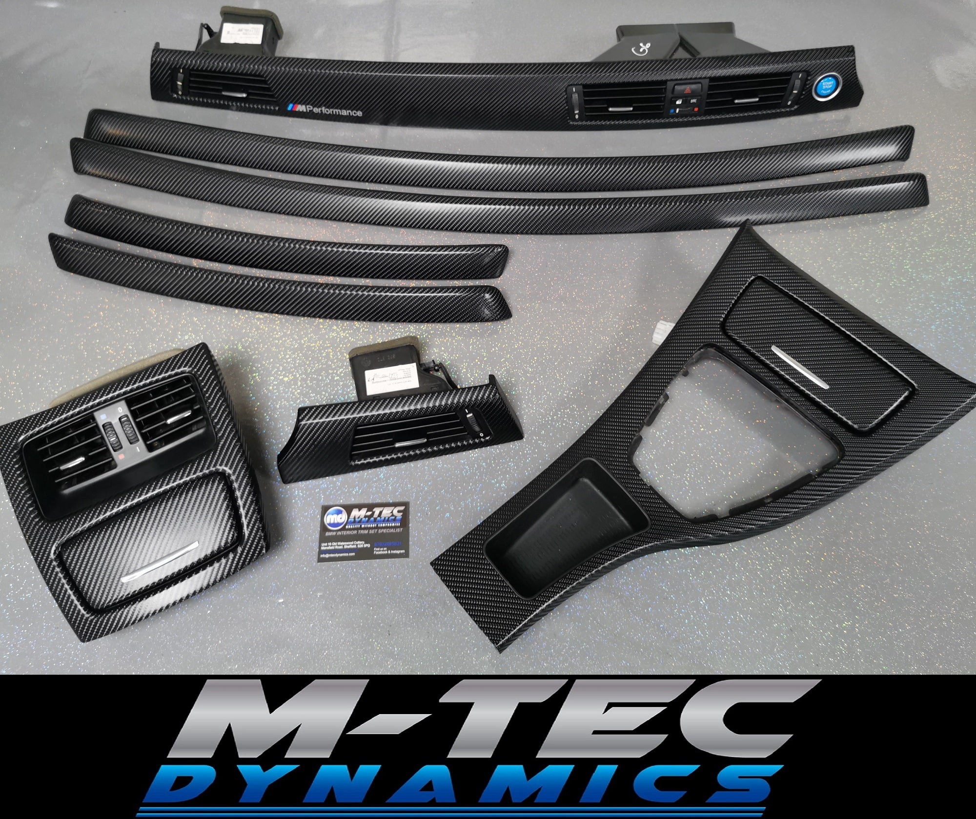 BMW E92 COUPE GLOSSY 4D BLACK CARBON INTERIOR TRIM SET – M-Tec Dynamics