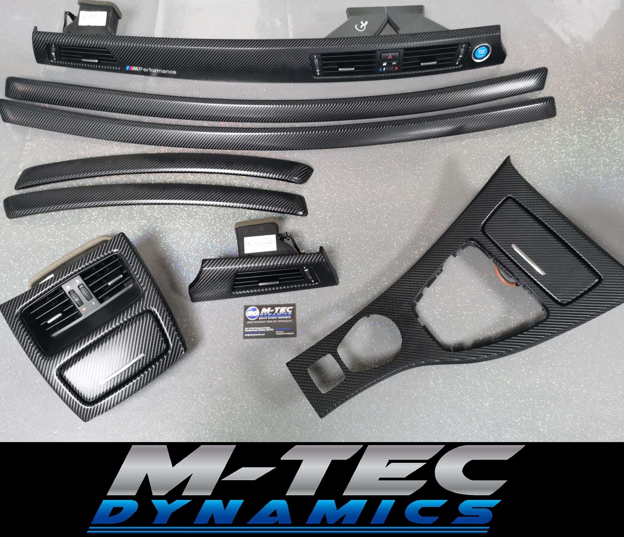 BMW E93 CONVERTIBLE 4D BLACK CARBON INTERIOR TRIM SET – M-Tec Dynamics