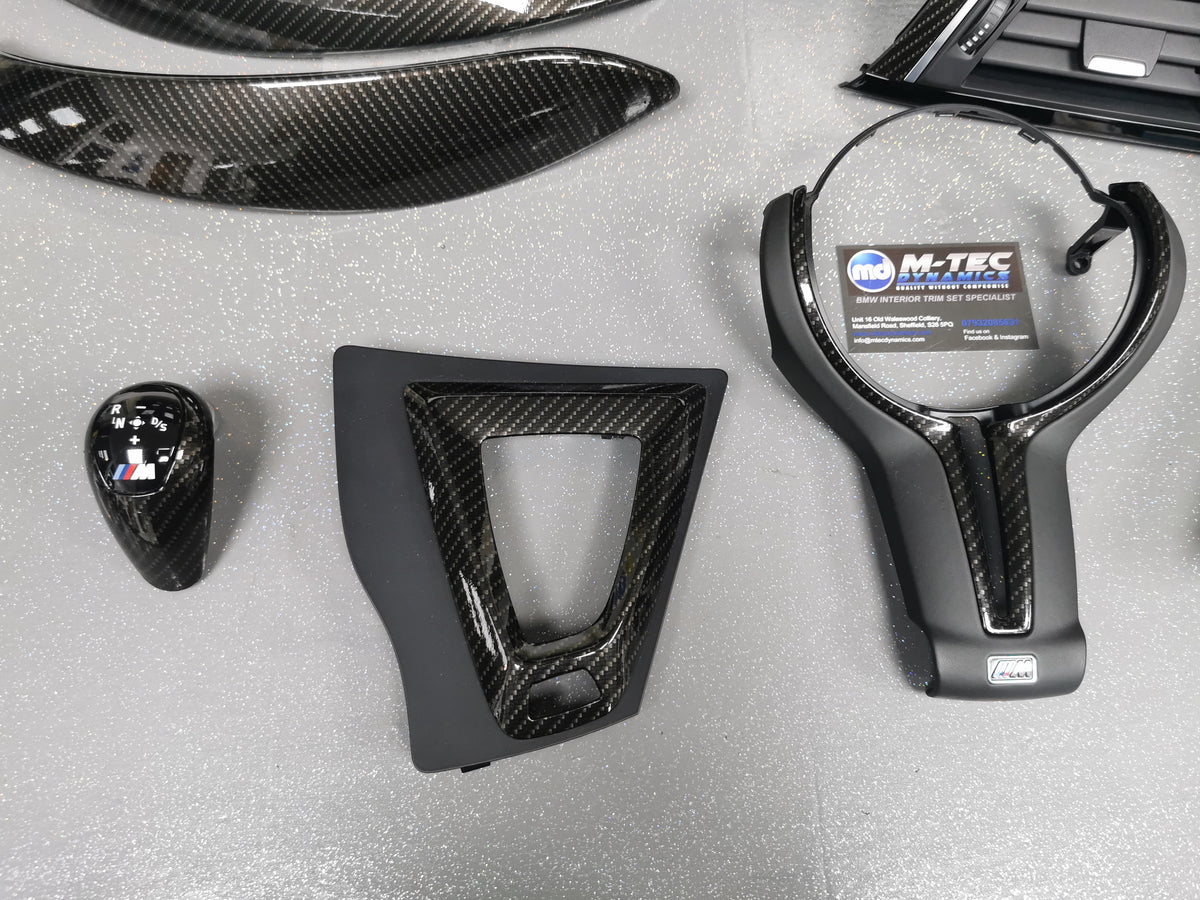 WRAPPING SERVICE - BMW M3 / M4 INTERIOR TRIM SET - HIGH GLOSS CARBON ...