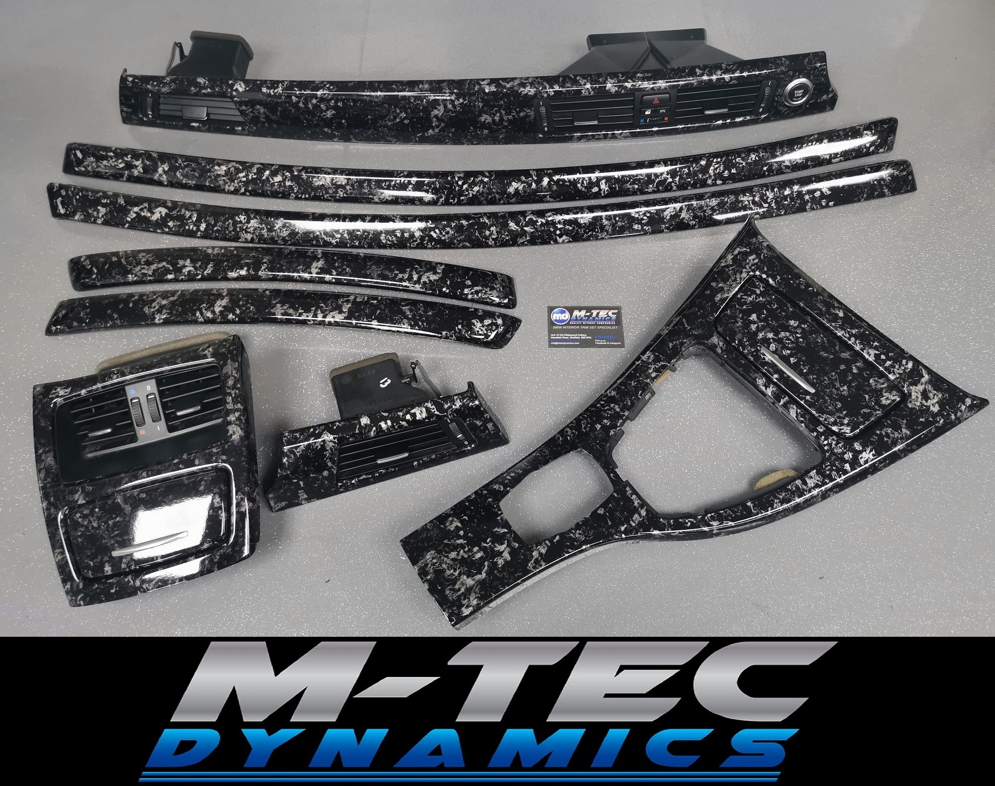 BMW E92 CIC CUSTOM GLOSSY FORGED CARBON INTERIOR TRIM SET – M-Tec Dynamics