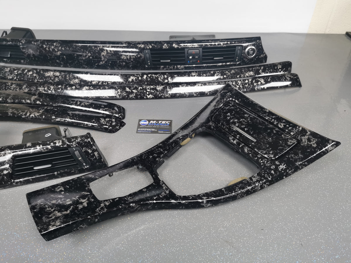 BMW E92 CIC CUSTOM GLOSSY FORGED CARBON INTERIOR TRIM SET – M-Tec Dynamics