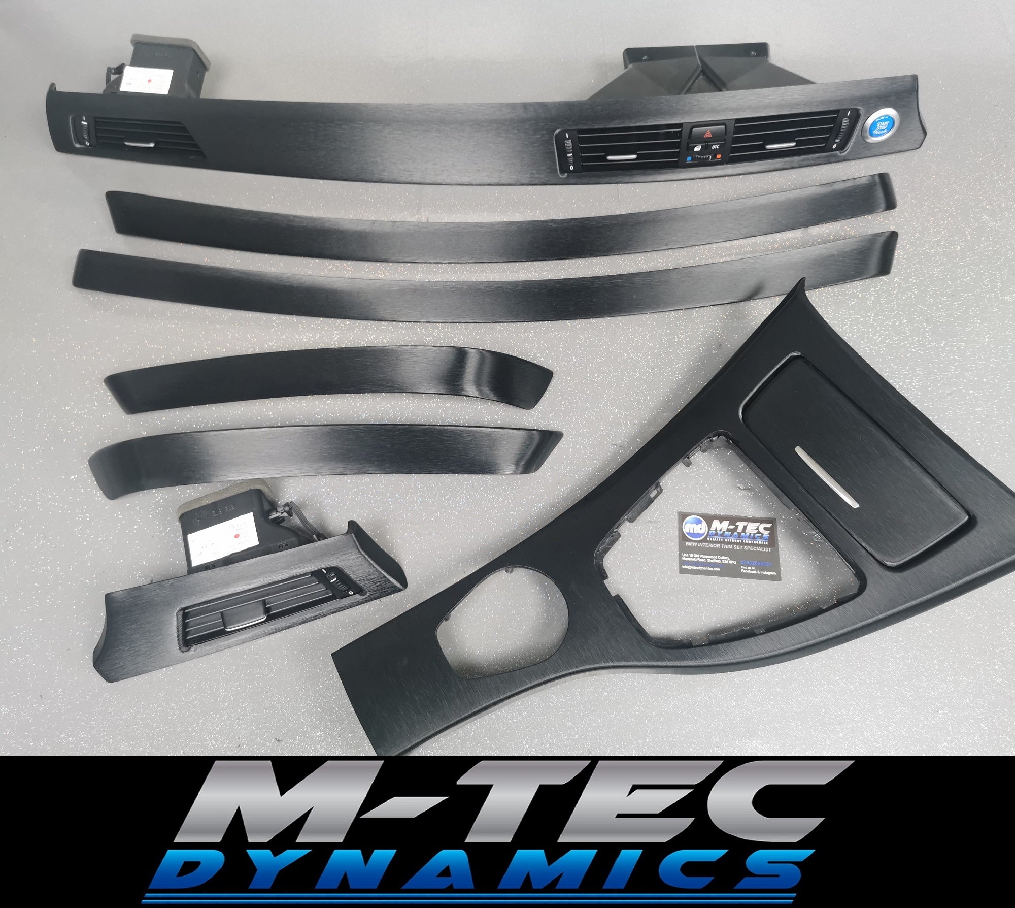 BMW E90 / E91 BLACK BRUSHED ALUMINIUM INTERIOR TRIM SET – M-Tec Dynamics