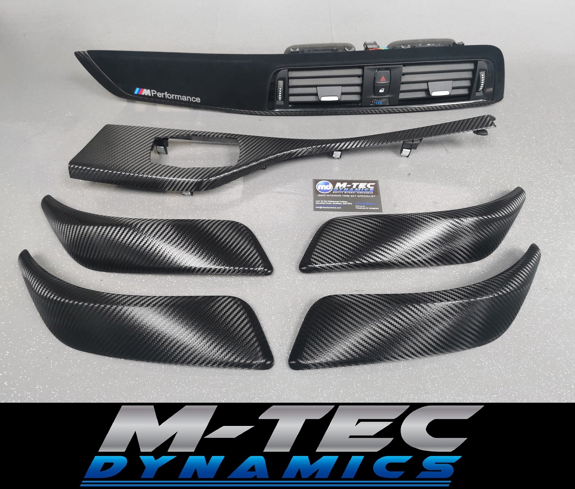 BMW F20 LCI-2 PERFORMANCE STYLE INTERIOR TRIM SET - DEEP TEXTURED GLOS ...