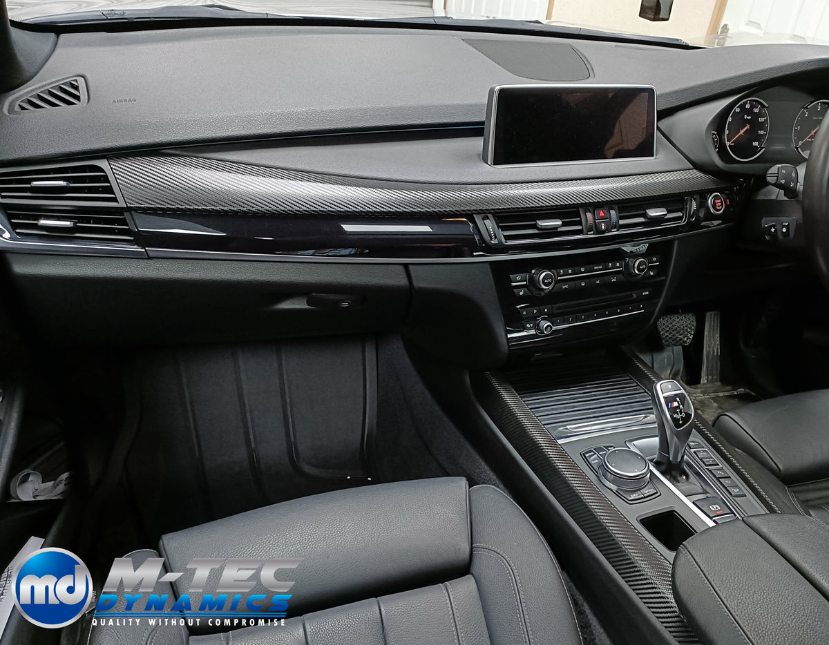 BMW X5 F15 INTERIOR TRIM SET WRAPPING SERVICE - DEEP TEXTURED GLOSSY B ...